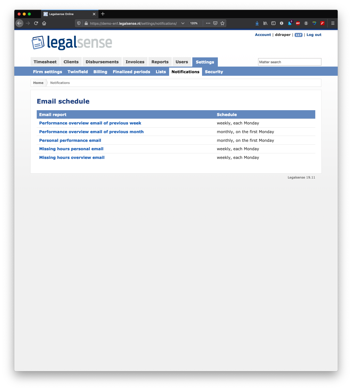 Notifications – Legalsense