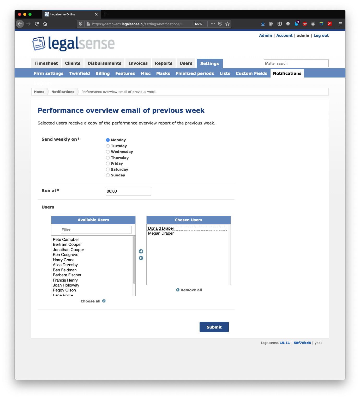 Notifications – Legalsense