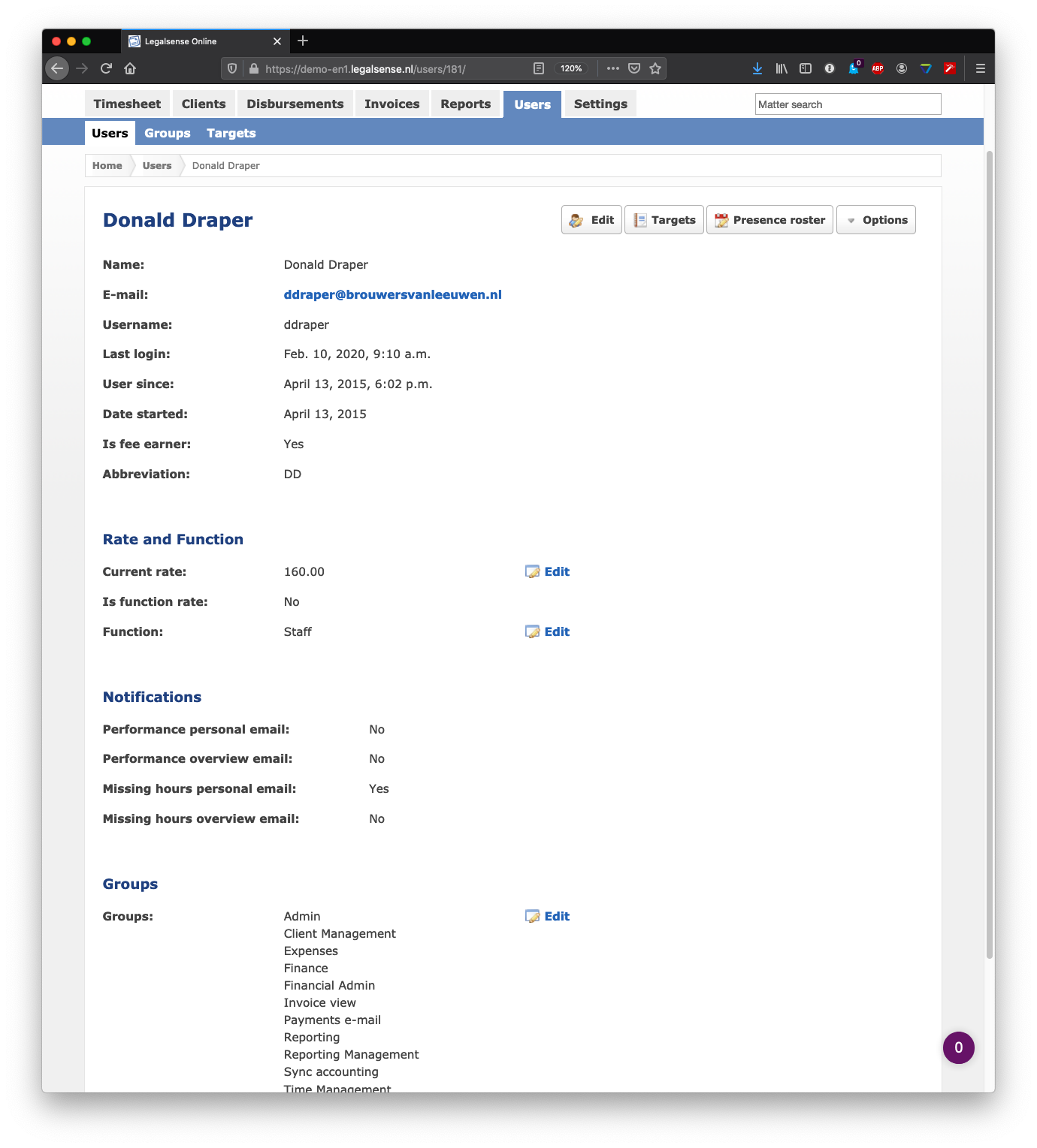 Notifications – Legalsense