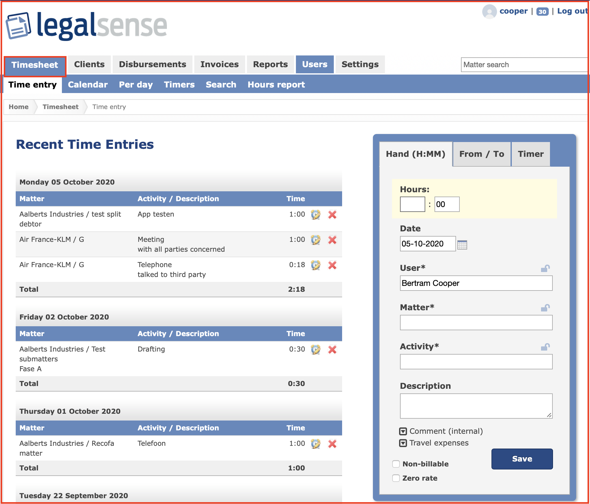 Writing and editing Time – Legalsense