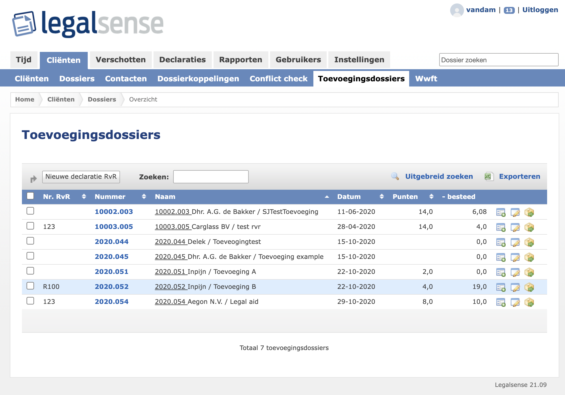 Toevoegingsdossiers – Legalsense